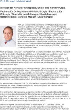 Prof. Dr. med. Michael Wild - Direktor der Klinik für Orthopädie, Unfall- und Handchirurgie ...