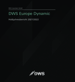 DWS Europe Dynamic Halbjahresbericht 2021/2022