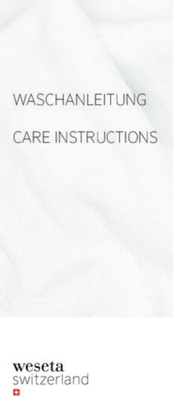 WASCHANLEITUNG CARE INSTRUCTIONS