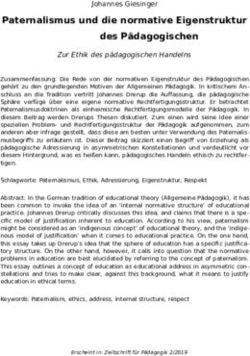 Paternalismus und die normative Eigenstruktur des Pädagogischen